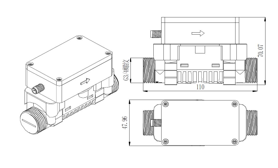 FS0016|AUDIOWELL Ultrasonic Flow Sensor Module